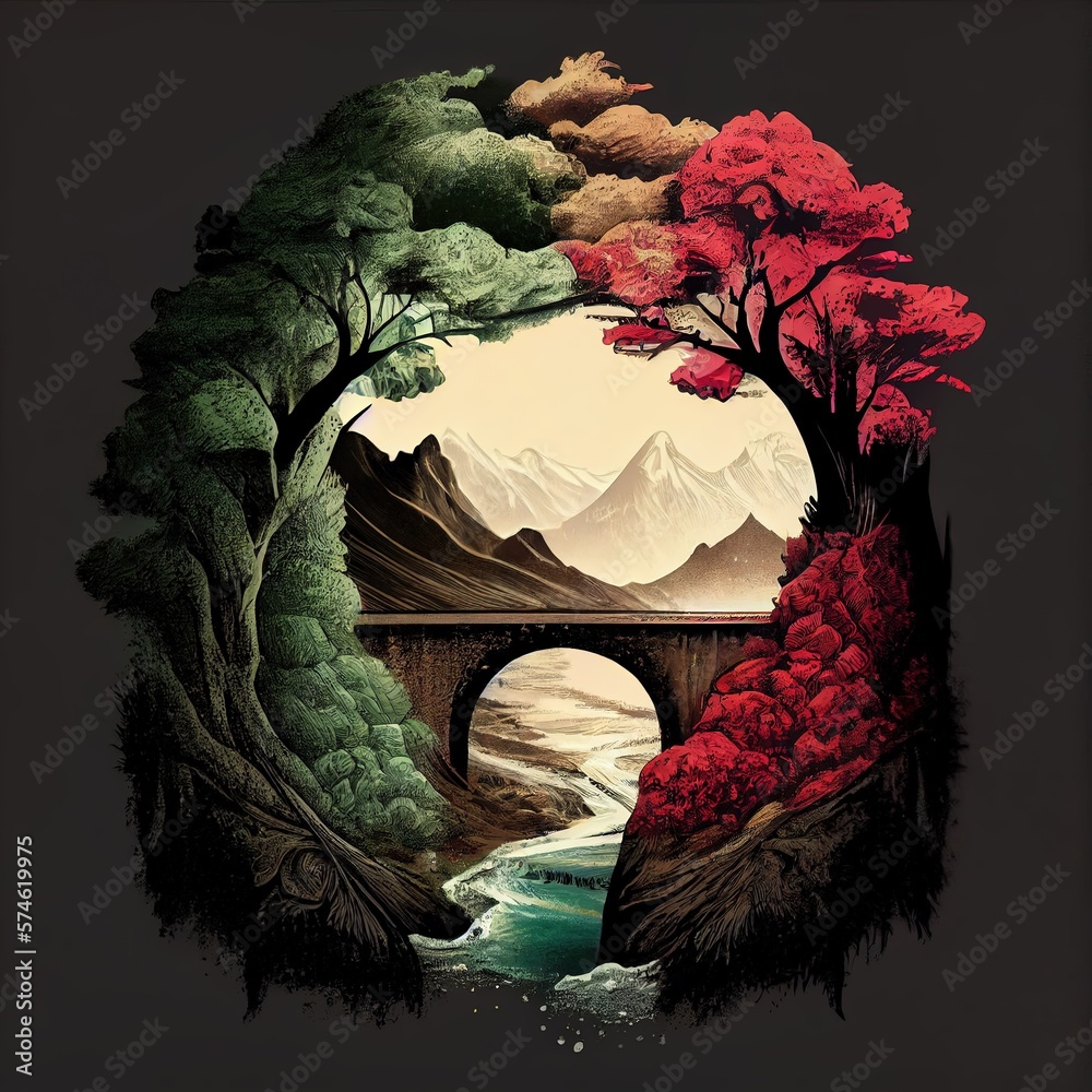 Nature change of seasons life cycle beauty abstraction image logo ...