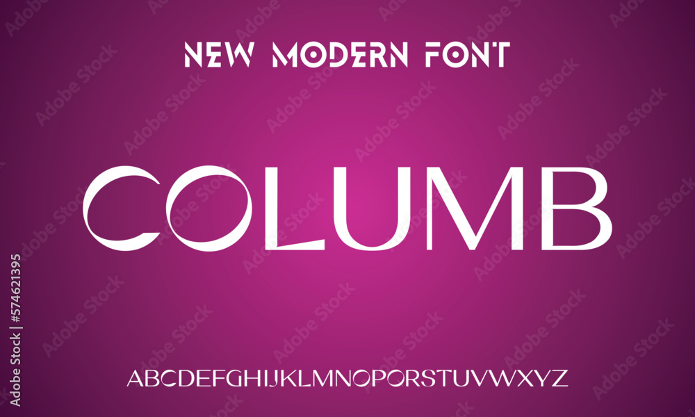 COLUMB Abstract sport modern alphabet fonts. Typography technology ...