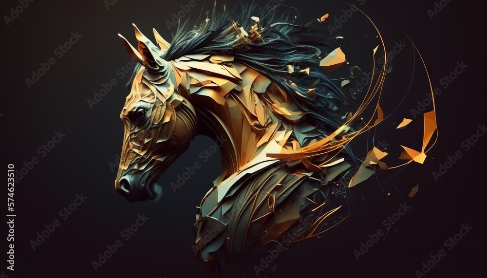Horse abstract magical animal background with mare stallion wallpaper ...