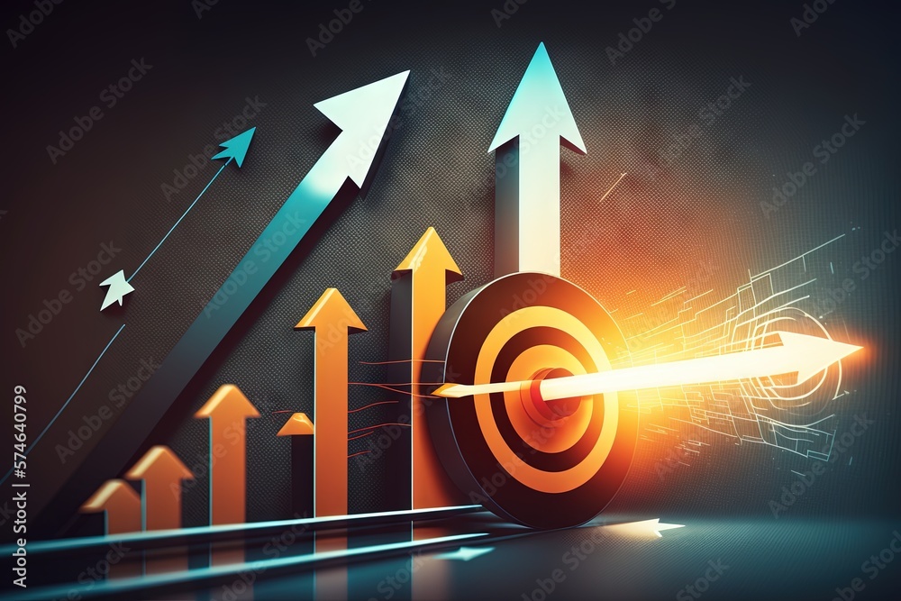 Market chart of business increase stock graph . AI generated art ...