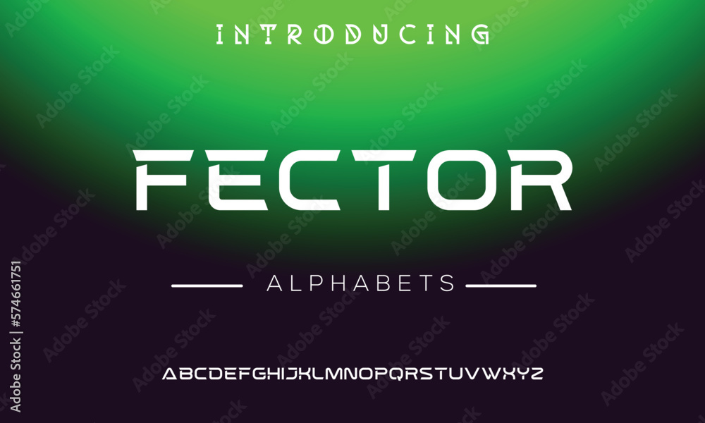 FECTOR Sport and action technology typography alphabet fonts with bold ...