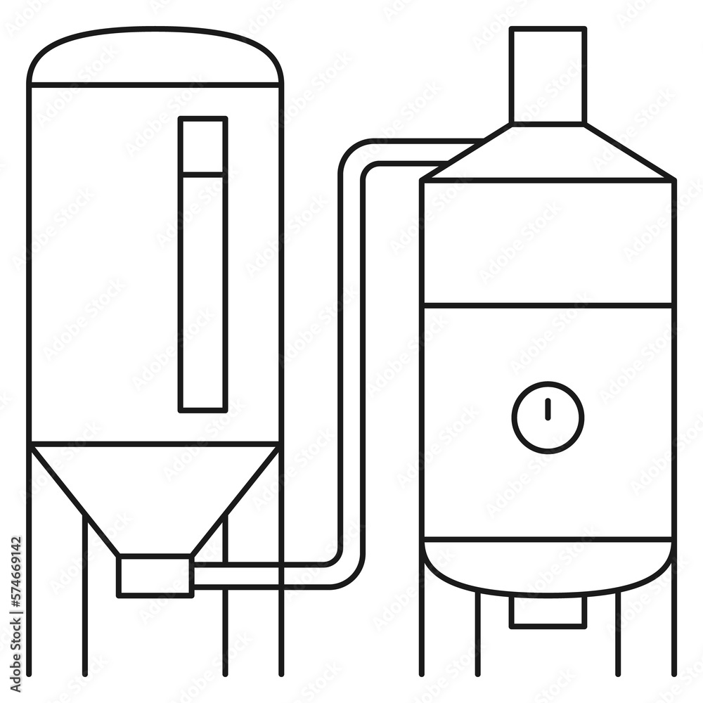Alembic still icon. Distillery process. Beverage production Stock ...