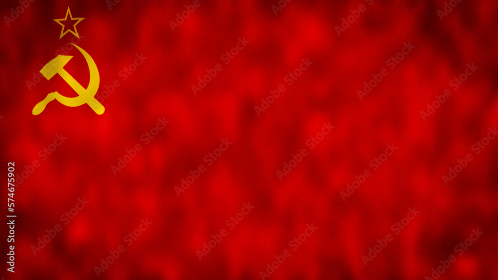 Flag of the Soviet Union. Old URSS CCCP Soviet Union Flag waving at ...