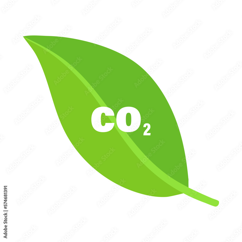 CO2 influence and eco concept. Trees fighting CO2. Carbon footprint ...