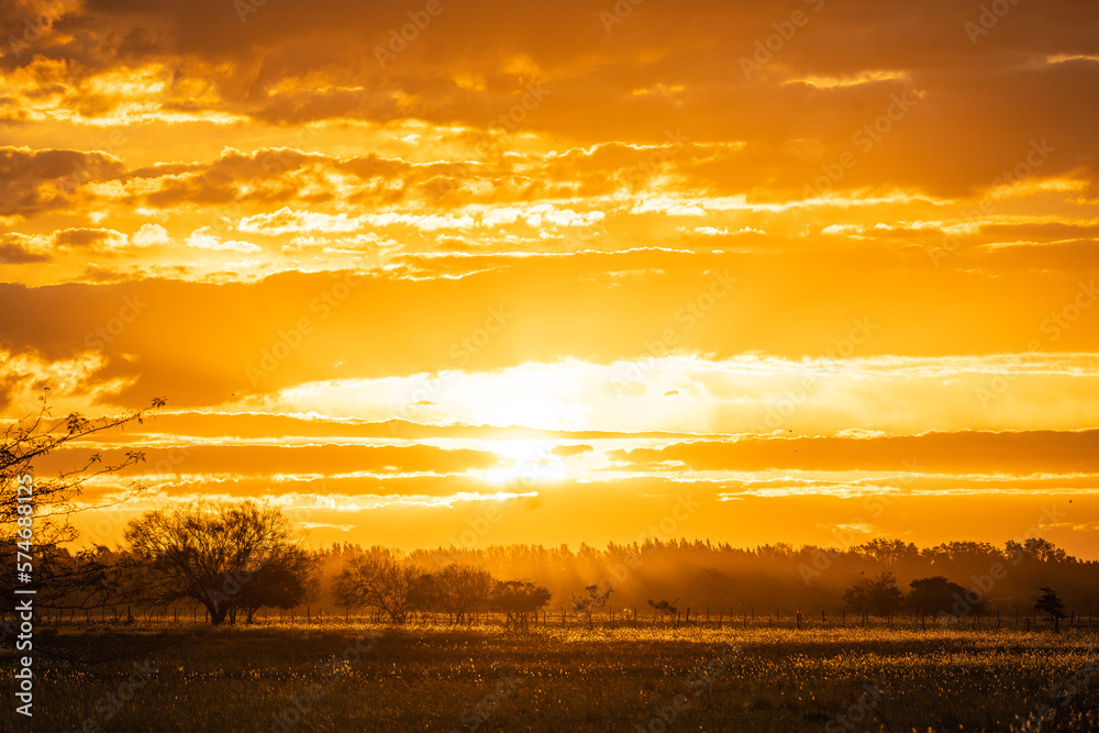 Atardecer campestre, la hora dorada en su maximo esplendor. Stock Photo ... Atardecer campestre, la hora dorada en su maximo esplendor. Stock Photo ...