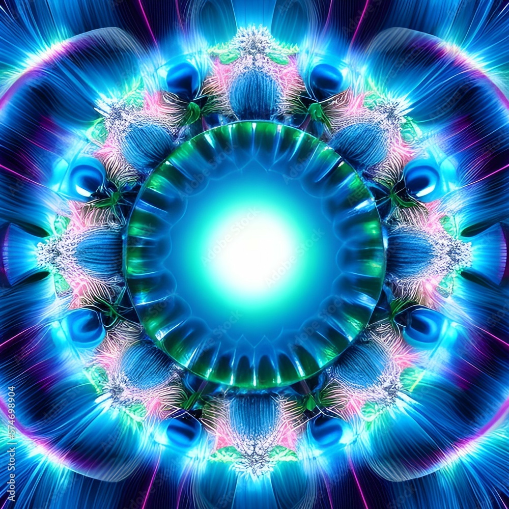 Blue mosaic pattern. Mosaic radial gradient. Vector illustration for ...