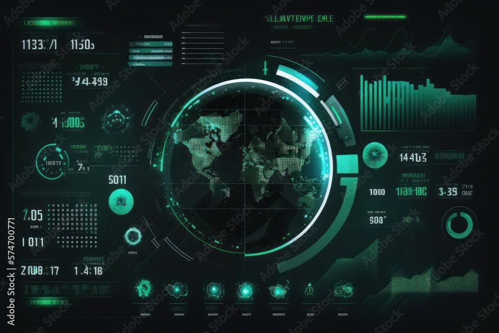 Abstract technology background. AI generated, human enhanced ...