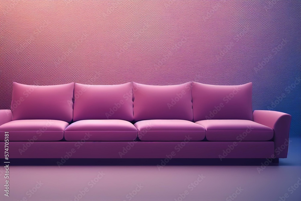 Modern Light Purple Sofa Couch Isolated on Transparent Background PNG ...