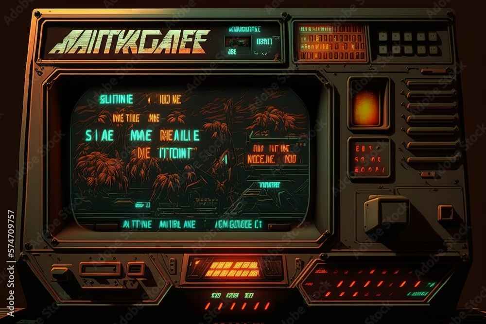 Dark sci-fi led display television futuristic monitor screen device ...