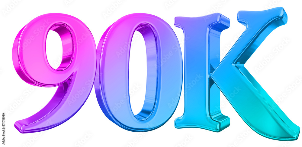 Thank You 90k Follower Gradient Stock Illustration | Adobe Stock