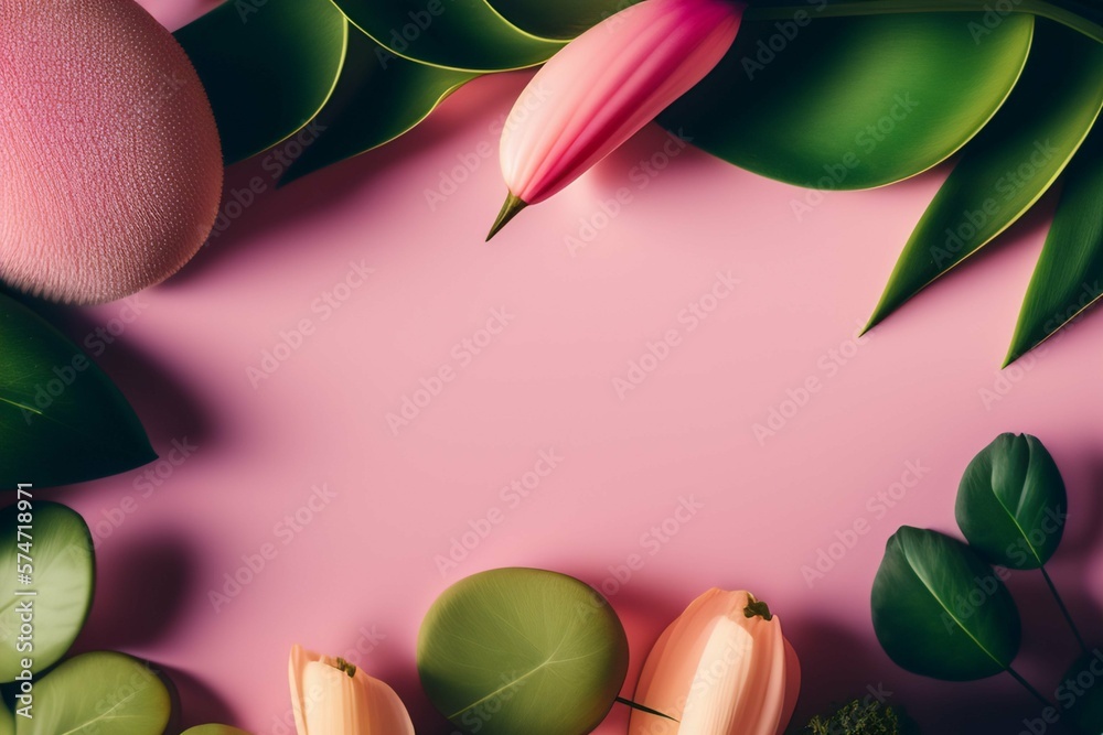 Serene Pastel Plant Background A Subtle and Calming Image with Soft ...