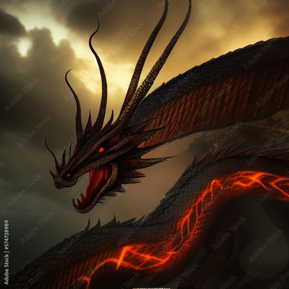 Ai generated art generative ai, realistic dragon 3d, 3d dragon ...