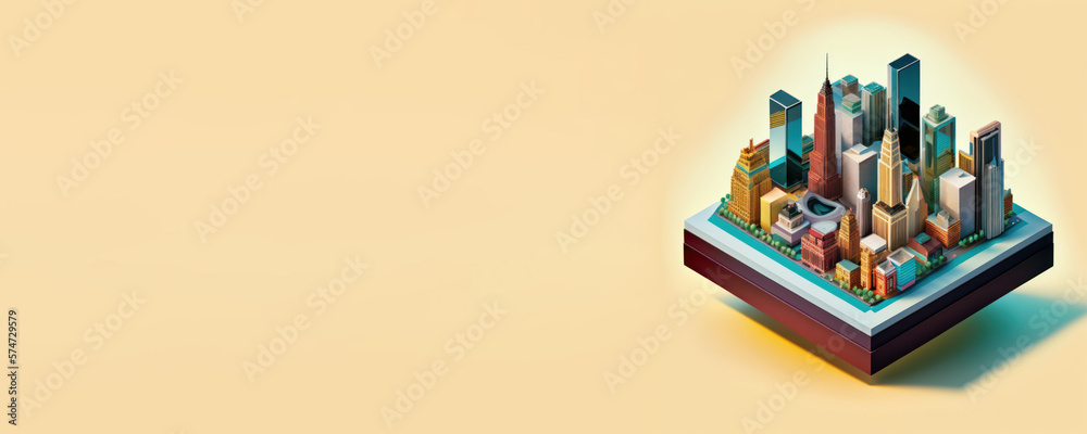Square-shaped miniature of Chicago featuring a collection of best known ...