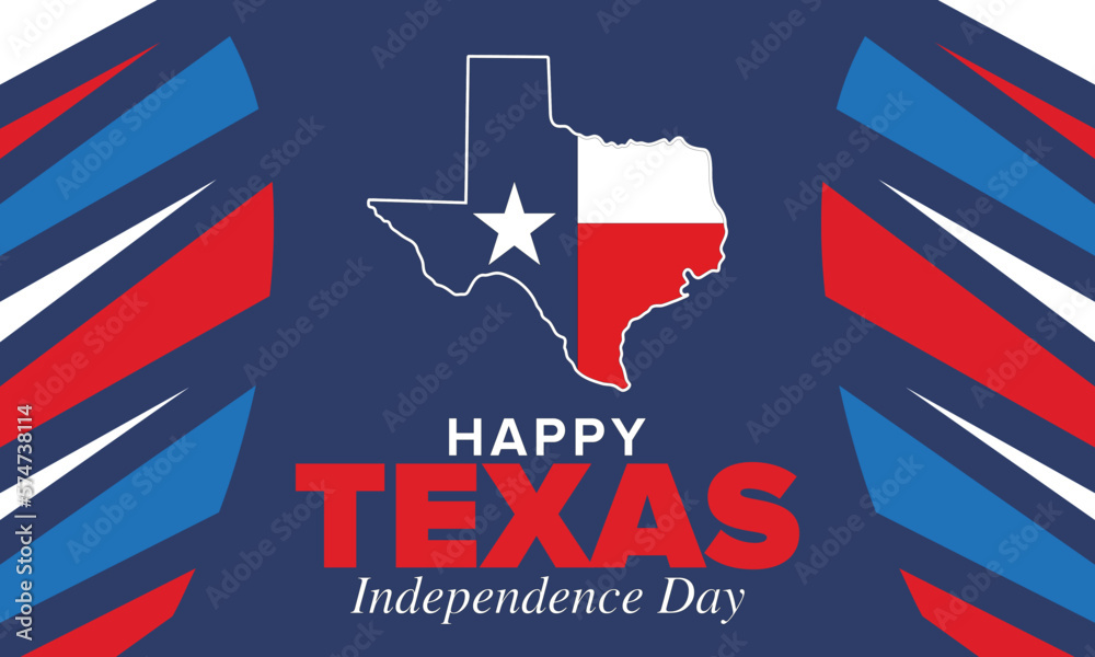Texas Independence Day. Freedom holiday in Unites States, celebrated ...