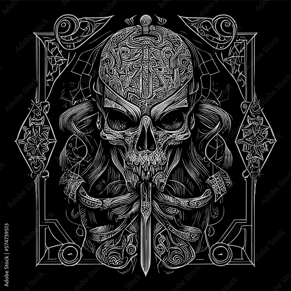 skull warrior is a fierce and intimidating figure that combines ...