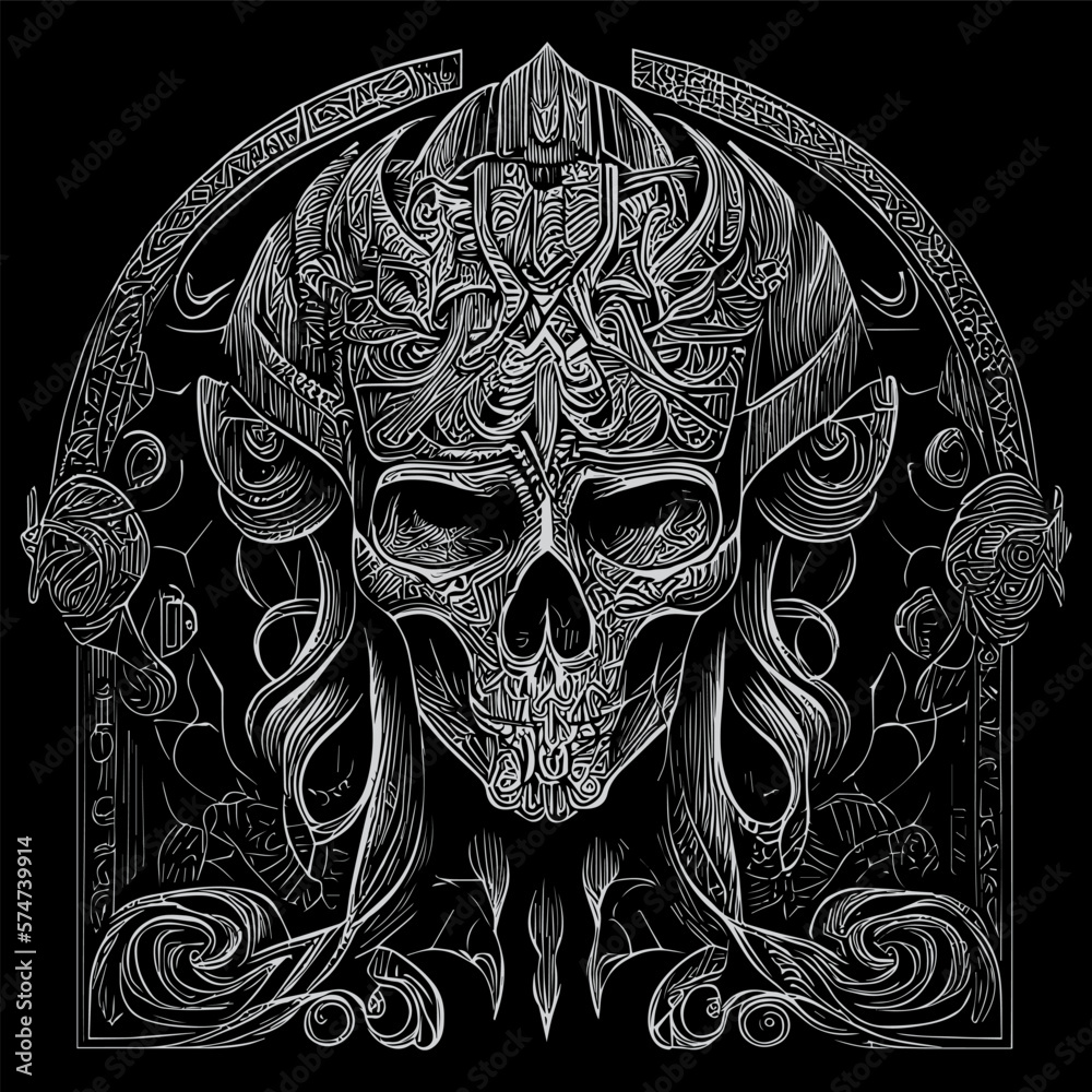 skull warrior is a fierce and intimidating figure that combines ...