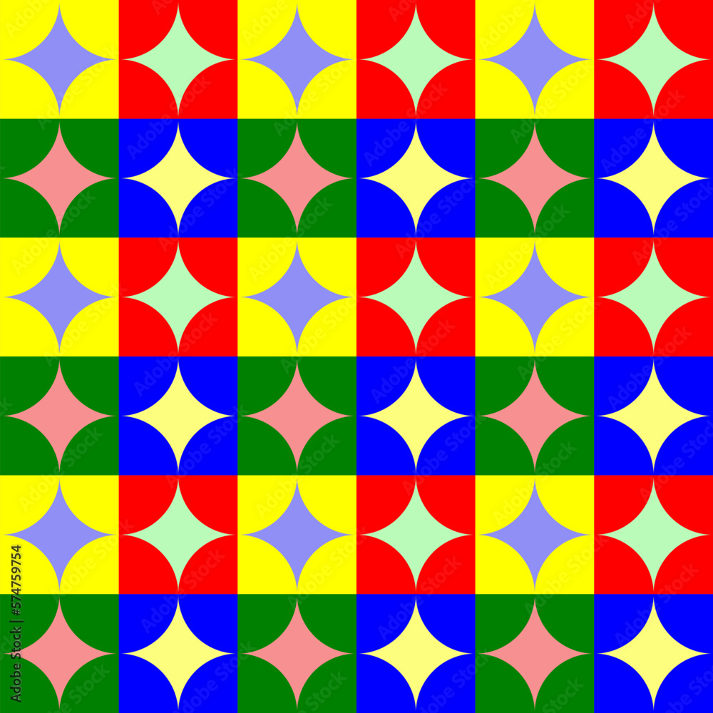 Seamless multicoloured vector graphic of rows and columns of ...