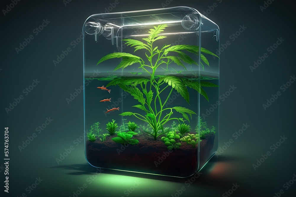 First Hydroponic Seedlings Aquatic farming in deep sea. marijuana grown ...