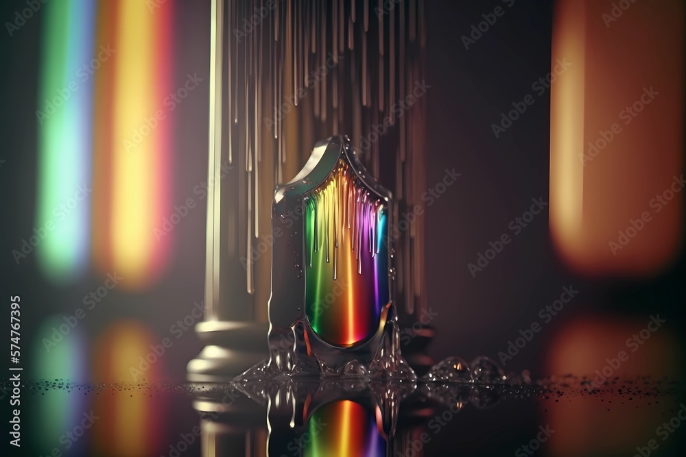 Prism mirror digital art reflection with full spectrum rainbow colors ...