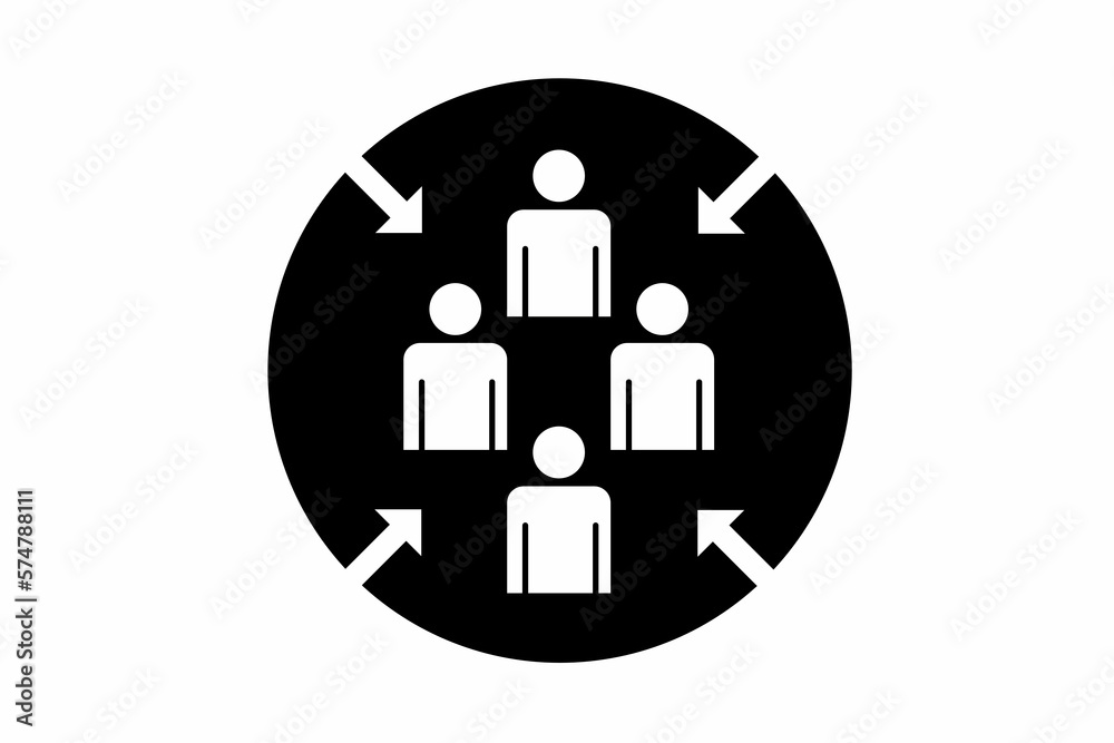Meeting point symbol vector icon on a white background. Illustration of ...