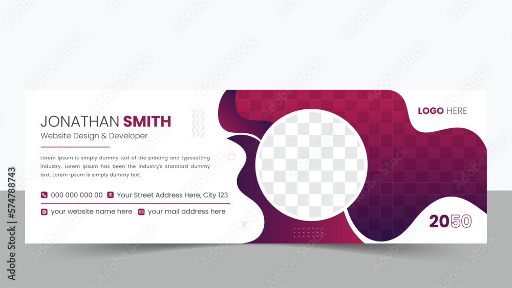 Creative email signature template. Corporate mail business email ...