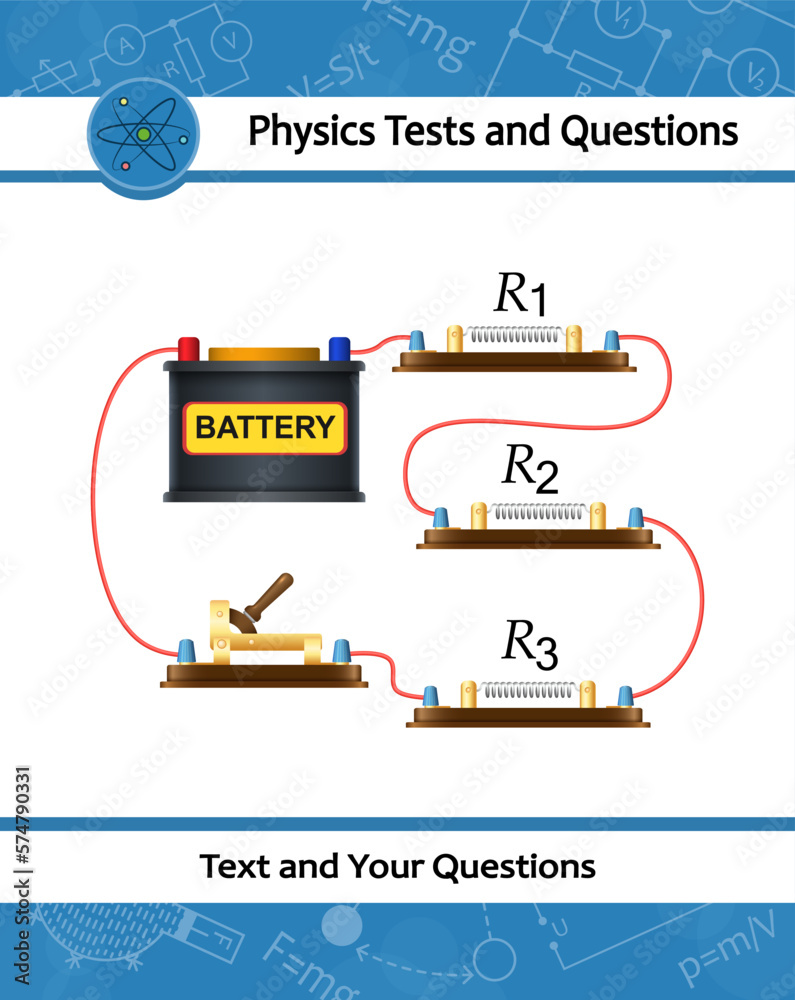 Physical experiment of studying laws of electricity. Ohms law for an ...