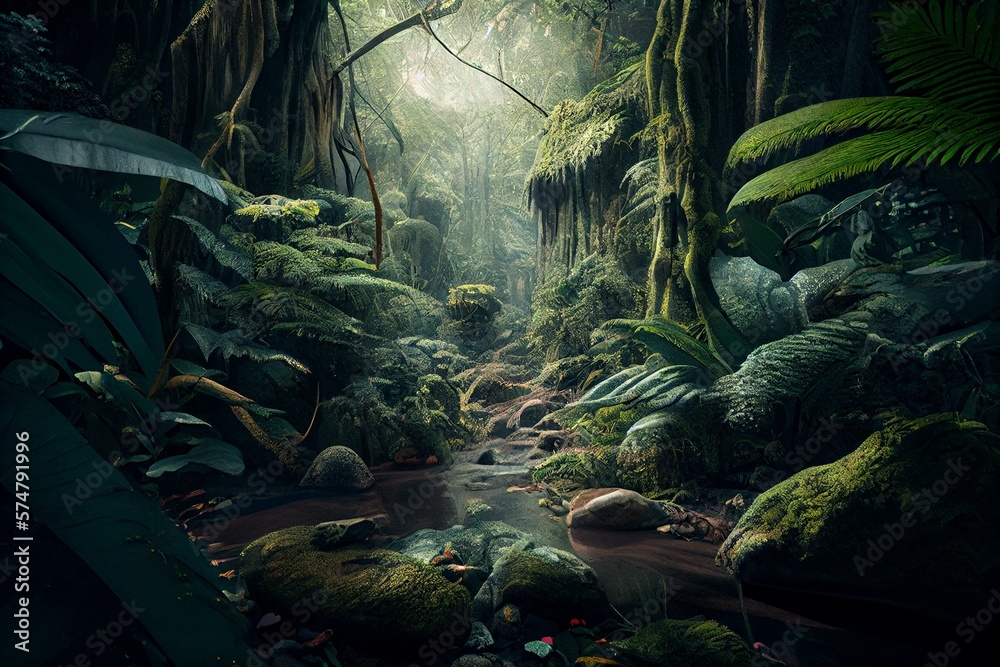 wide angle photography of Rainforests, hyper detailed, ultra smooth ...