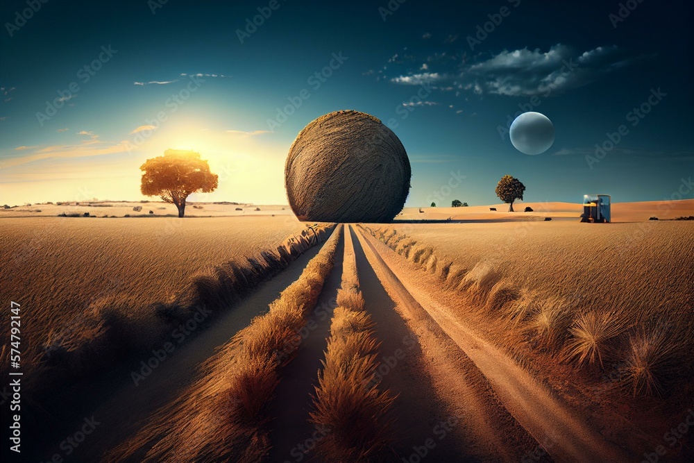 wide angle photography of Agricultural landscapes, hyper detailed ...
