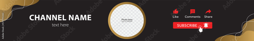 YouTube Channel Cover design. The header for Social Media Account with ...