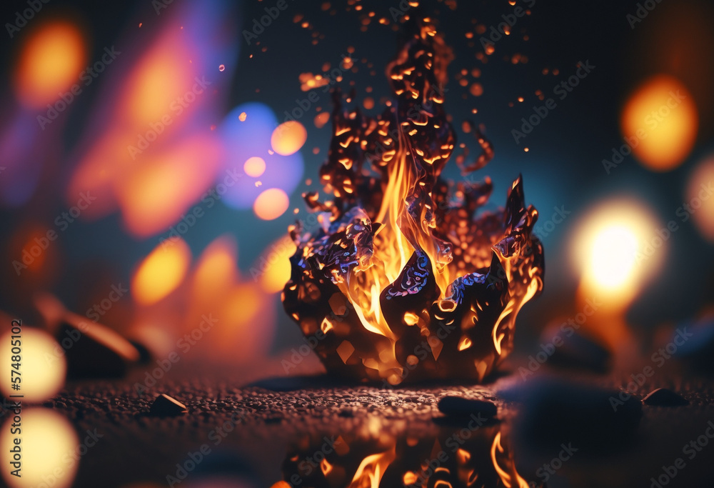 Artificial Fire: An AI-Generated Render of Intense Heat and Bright ...