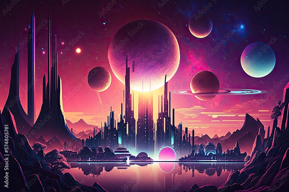 Futuristic Space Cities