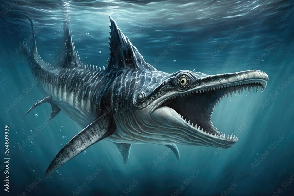 Stenopterygius quadriscissus, an extinct marine reptile that lived from ...