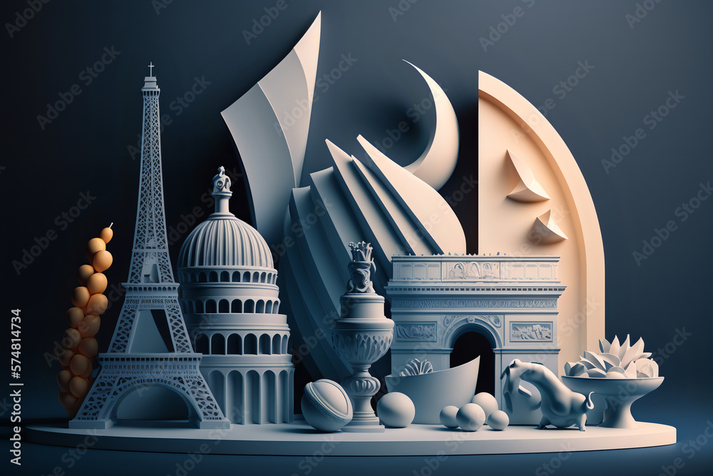 beauty and charm of France, featuring iconic landmarks such as the ...