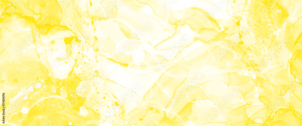 Abstract yellow ink vector art background with splashes for cover ...