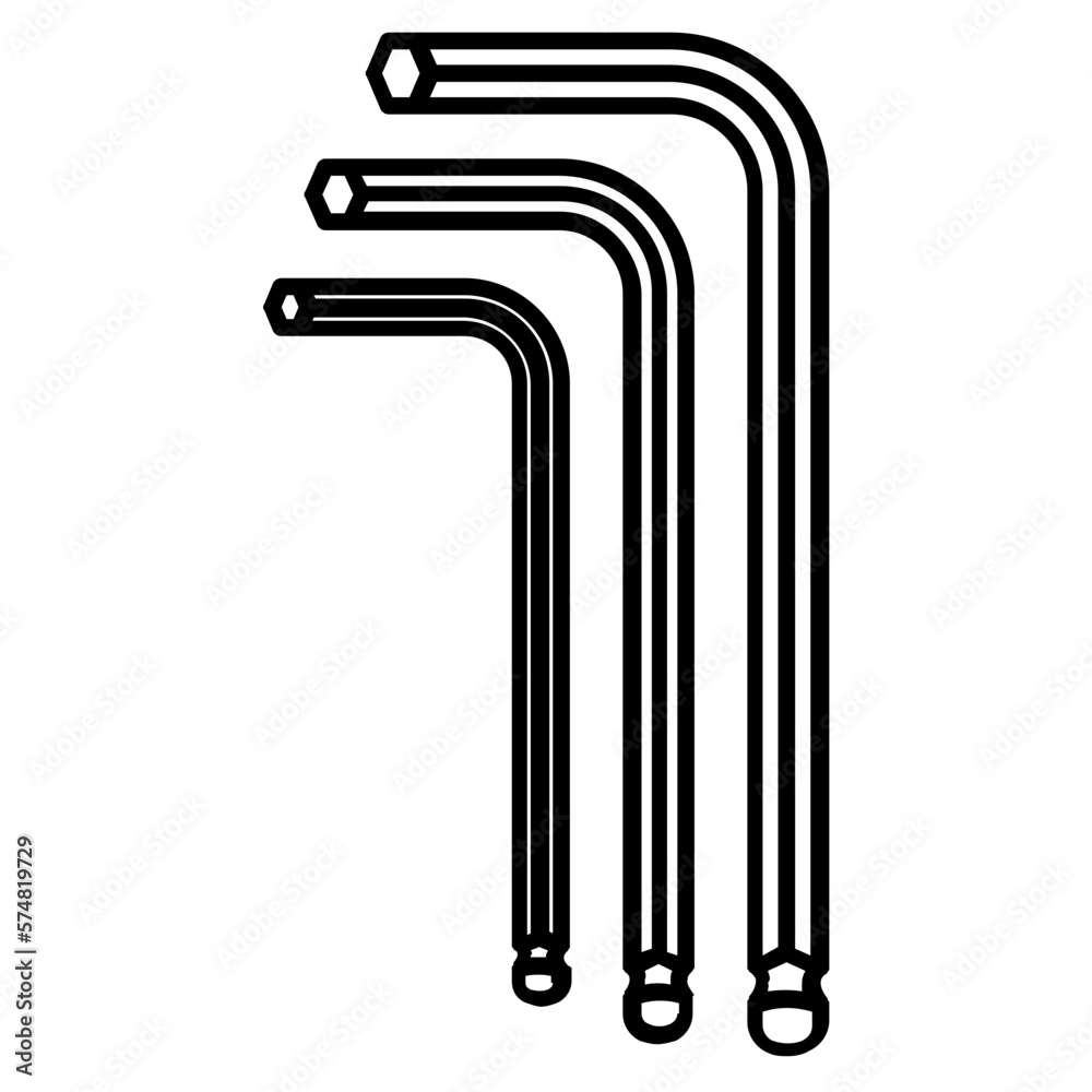 allen wrench Stock Vector | Adobe Stock