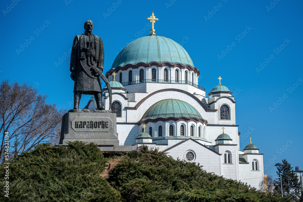 Temple of Saint Sava (Sveti Sava) in Belgrade, Serbia. One of largest ...