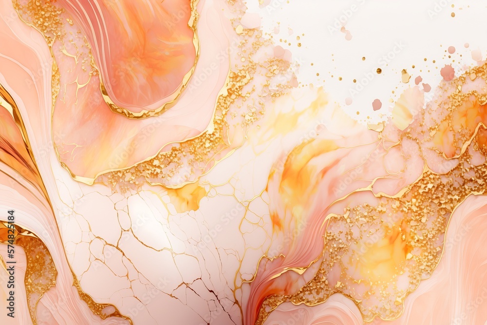 Natural orange and gold marble texture Stock Illustration | Adobe Stock