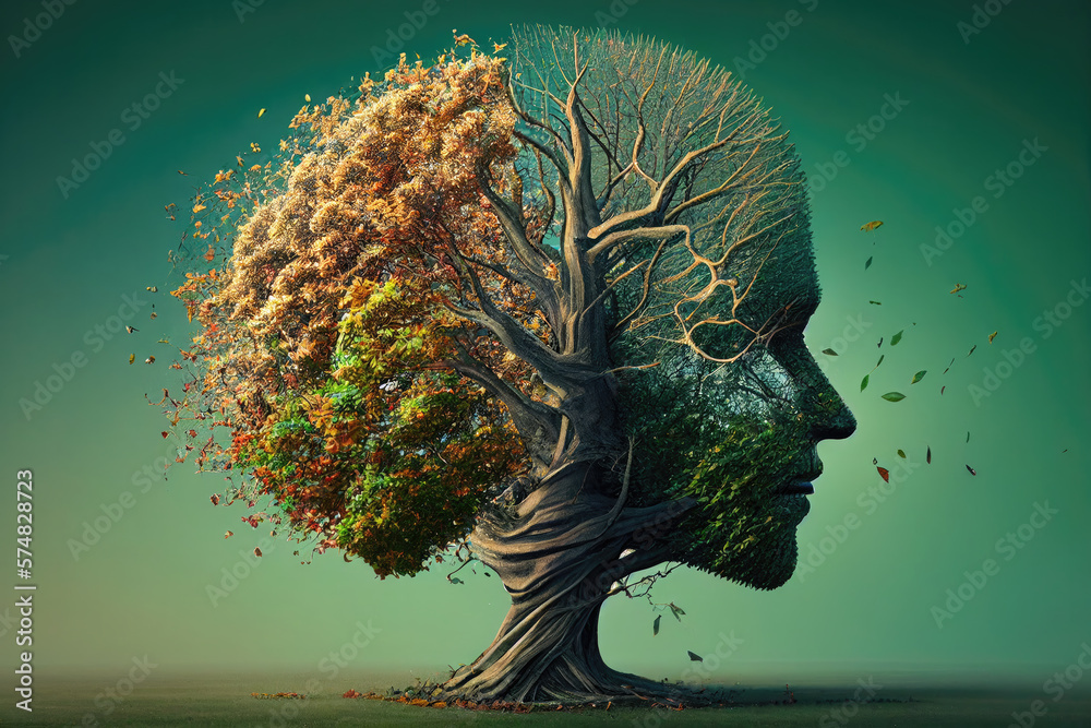 Alzheimer dementia nature tree loss of memory and mental abilities ...