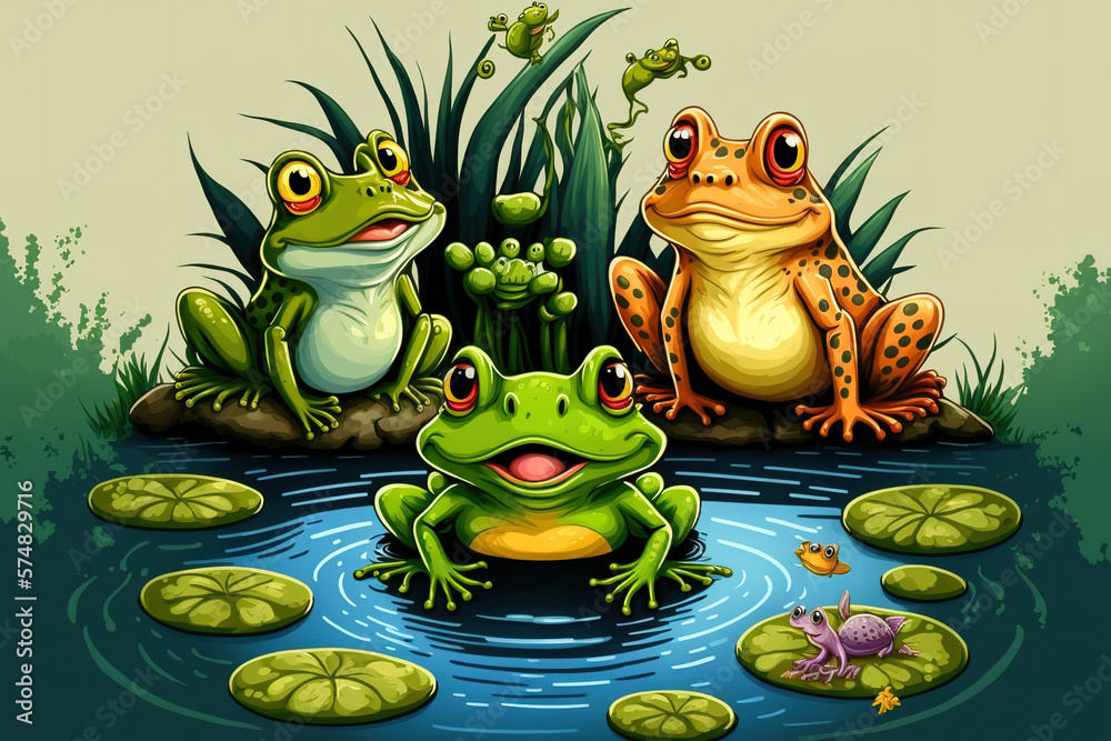 Group Of Frogs