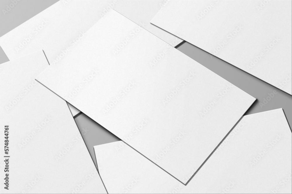 3D rendered Textured business visiting card mock-up with cards all over ...