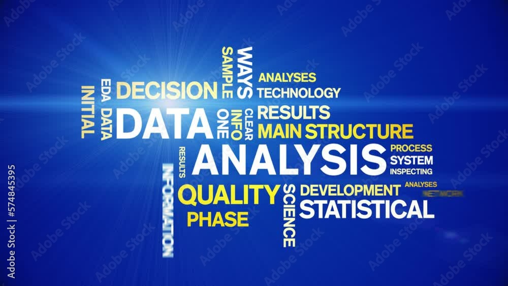 4k Data Analysis Animated Tag Word Cloud;Text Design big data Animation ...