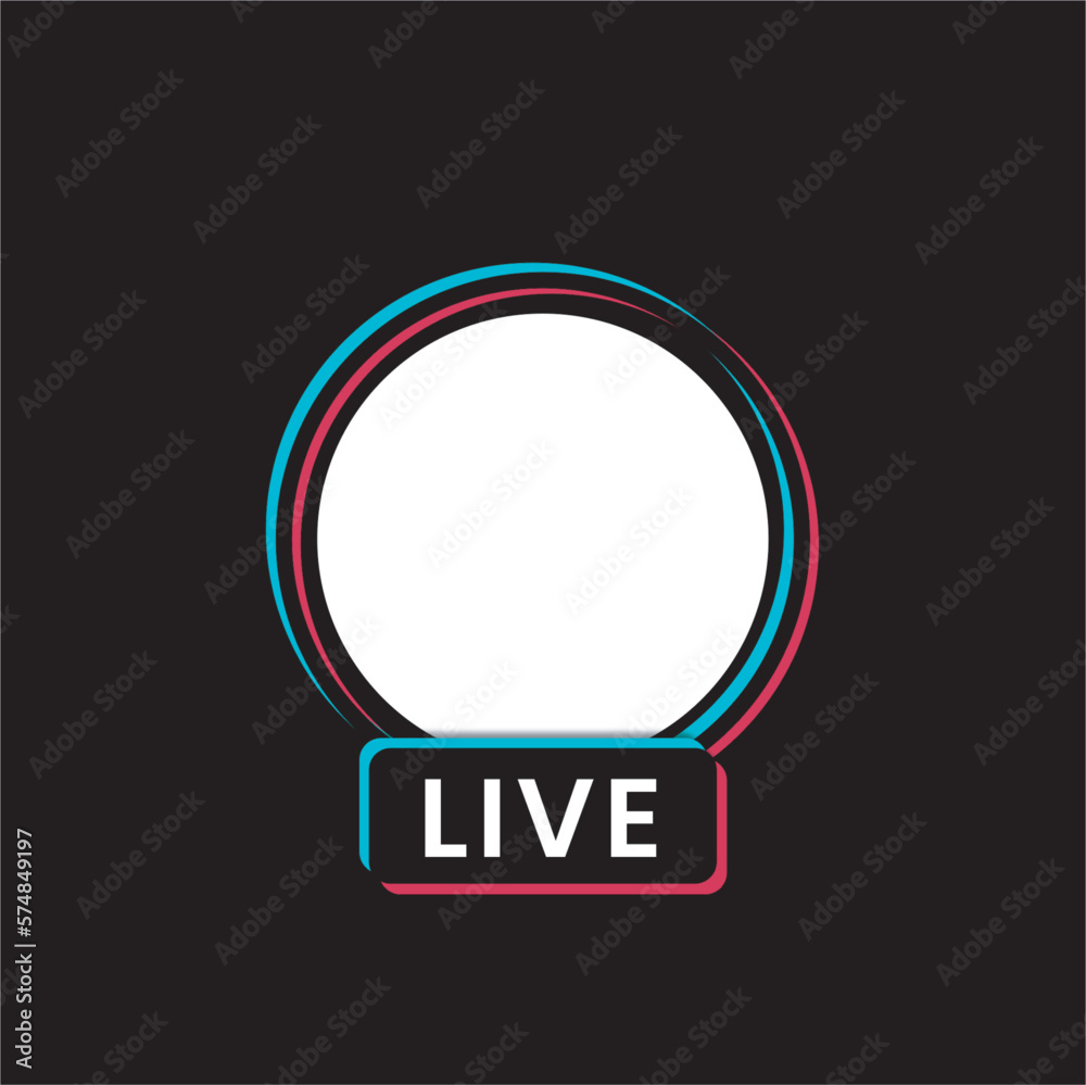 Live tiktok frame design vector eps file Adobe illustrator Stock Vector ...