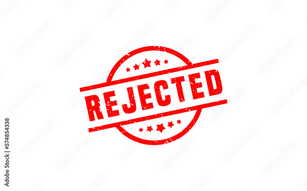 REJECTED stamp rubber with grunge style on white background. Stock ...