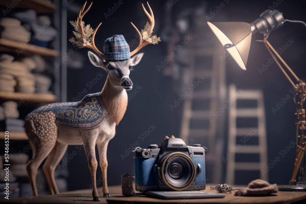 Creating an Epic Composition: A Deer's New Hat Collection in Super ...