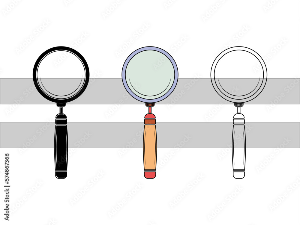 Magnifying Glass Clipart SVG Cut File | Magnifying Glass Svg ...