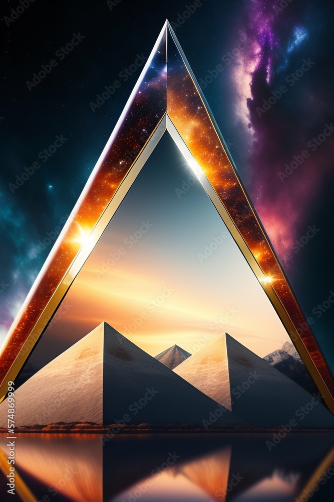pyramid, vector, illustration, icon, tent, triangle, sign, egypt, sky ...
