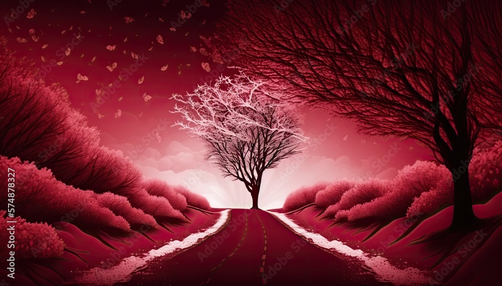 Beautiful Designer Seasonal Background with Crimson red Color Hue ...