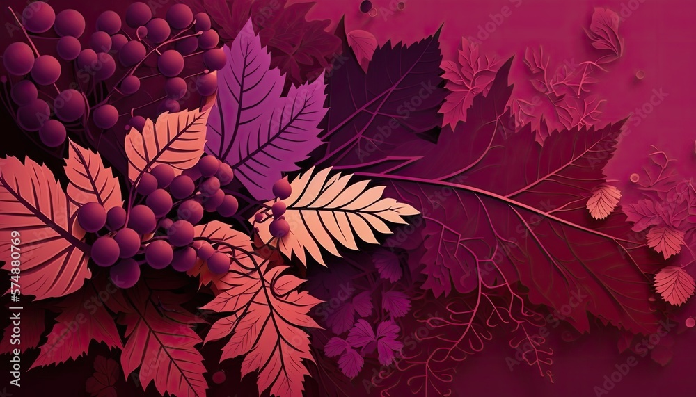 Beautiful Designer Seasonal Background with Plum Color Hue Autumn ...