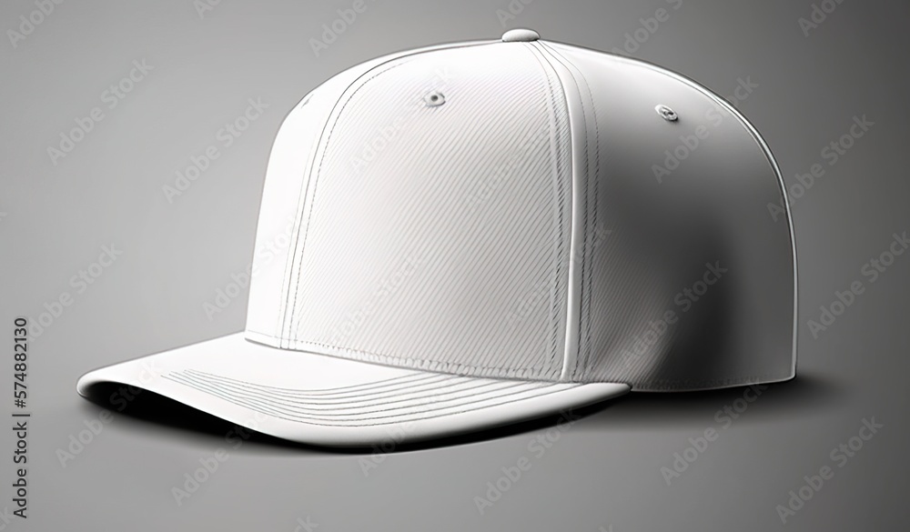 Blank white snap fit hat, an empty fashion template design Stock ...