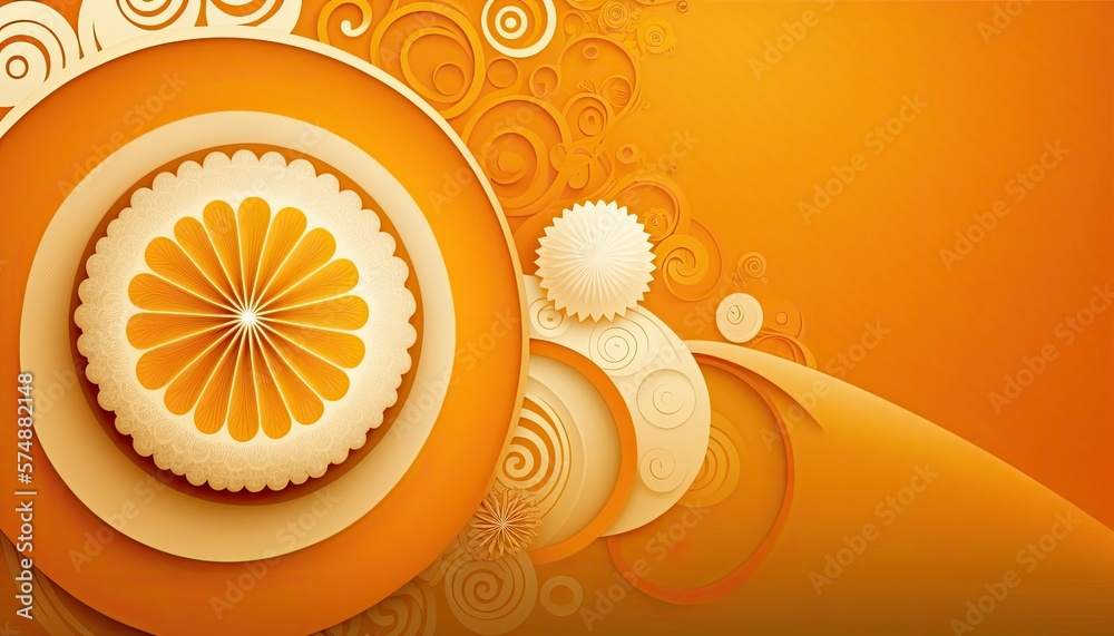 ภาพประกอบสต็อก Beautiful Designer Seasonal Background with Tangerine ...